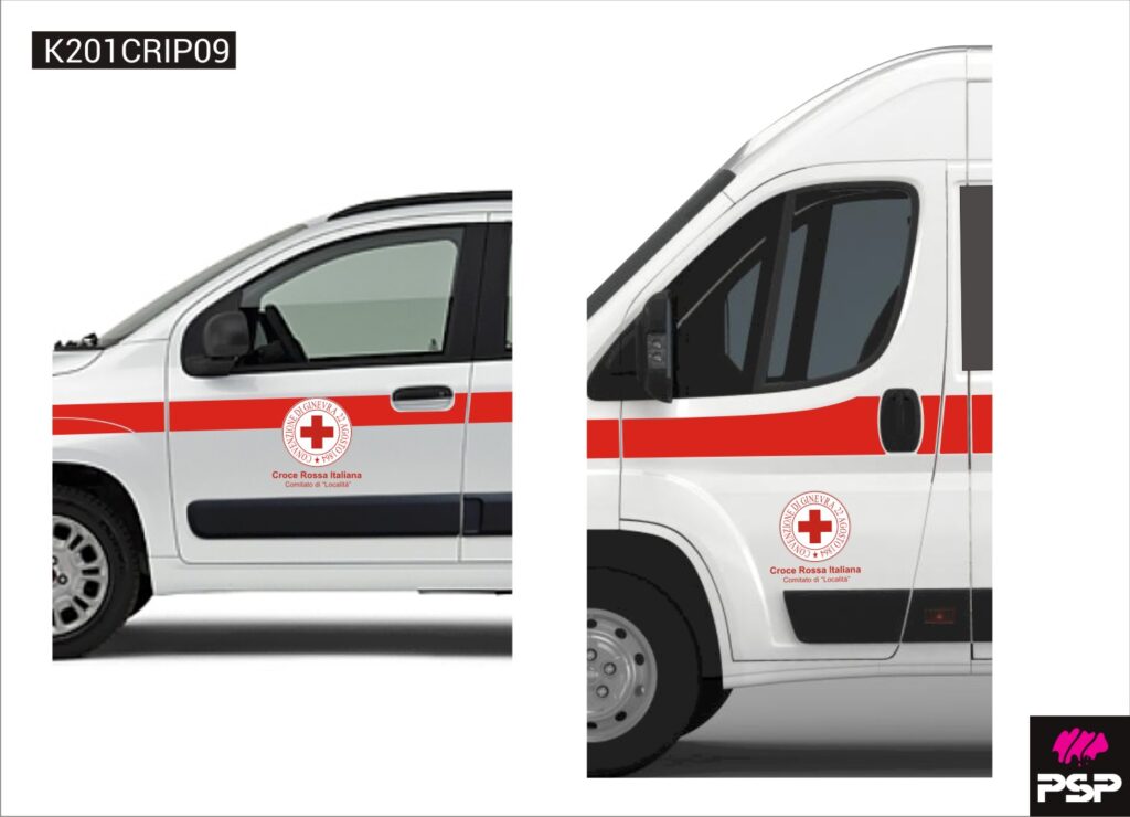 Stemma per portiere anteriori automedica e ambulanza misura altezza 30 ...